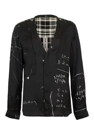 Rick Owens Patterned Long Sleeve Shirt - Black