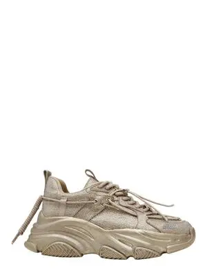 Steve Madden Embellished Chunky Sole Sneakers - Nude