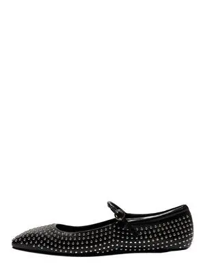 AeydĒ Studded Mary Jane Ballet Flats - Black