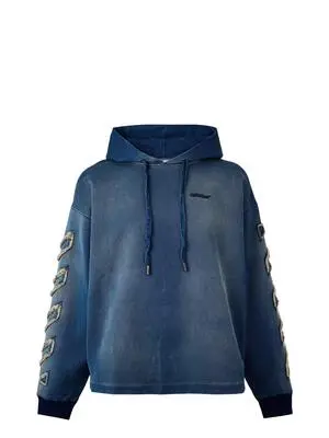 Off-White Versatile Casual Sweatshirt - Blue