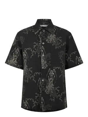 Our Legacy Patterned Short Sleeve Shirt - Black