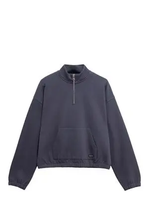 Barbour International Quarter Zip Fleece Sweater - Black