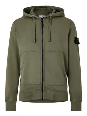 Stone Island Zip-up Hooded Jacket - Green