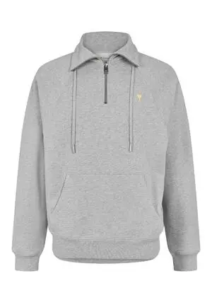AMI Paris 1/4 Zip Fleece - Gray
