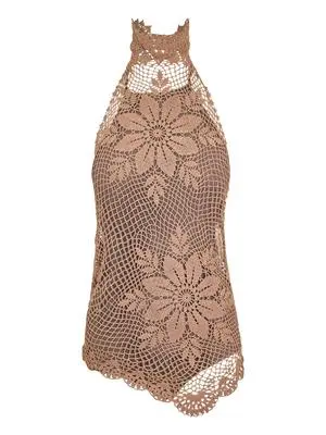Magda Butrym Magda Butrym Crochet Hollow-Out Top Nude