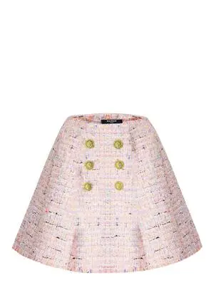 Balmain A-line Mini Skirt - Pink