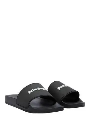 Palm Angels Classic Logo Pool Sliders - Black