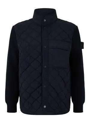 Stone Island Stone Island Stand Collar Hybrid Jacket Black