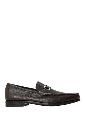 SALVATORE FERRAGAMO Salvatore Ferragamo Grained Leather Loafer With Metal Horsebit Detail