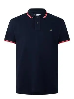 VIVIENNE WESTWOOD Solid Color Polo Shirt - Black