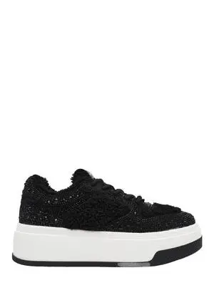 STEVE MADDEN Steve Madden Embellished Fluffy Platform Sneakers