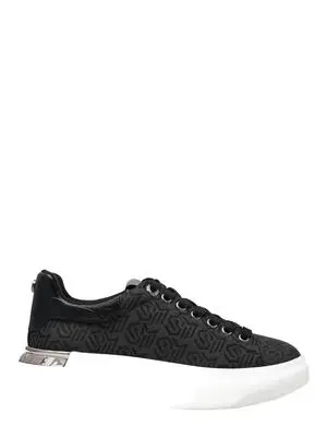 STEVE MADDEN Steve Madden Black Monogram Platform Sneakers
