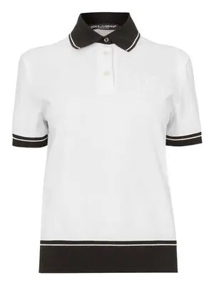 Dolce & Gabbana Short-sleeve Polo Shirt - White