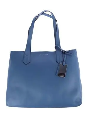 Emporio Armani Leather Shopper Bag - Blue