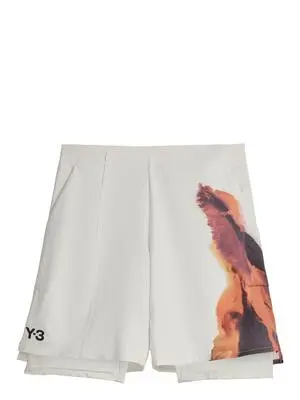 Y3 Abstract Gradient Print Layered Shorts - No