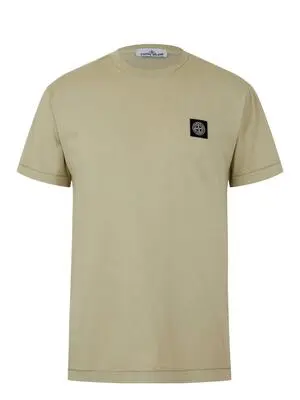 Stone Island Cotton Compass Logo Patch T-shirt - Nude