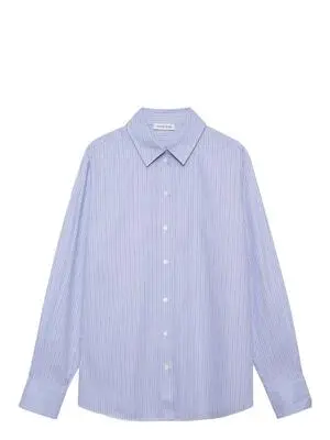 ANINE BING Anine Bing Striped Long Sleeve Shirt Blue