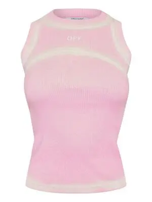 Off-White Logo Crew Neck Vest - Pink