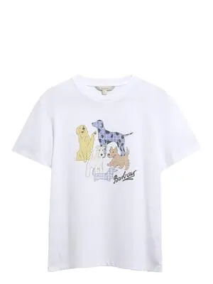 Barbour Printed Crew Neck T-shirt - White