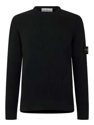 Stone Island Stone Island Crew Neck Knit Jumper Black