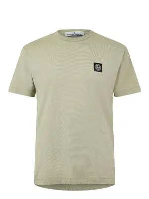 Stone Island Cotton Compass Logo Patch T-Shirt Nude