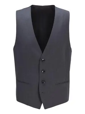Hugo Boss Wool Suit Vest - Black
