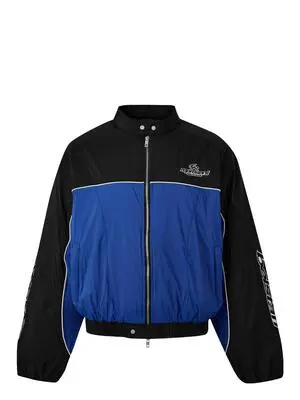 REPRESENT Bomber Jacket With Ribbed Trims And Zip-front Closure - Black