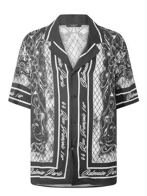 Balmain Short-sleeve Camp Collar Shirt - Black