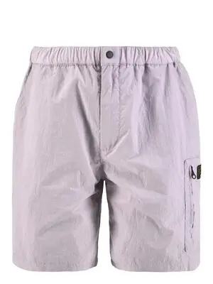 Barbour Logo Detail Straight-leg Shorts - Gray