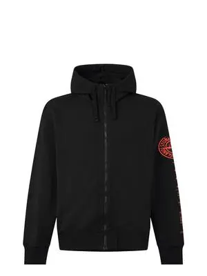 Stone Island Hooded Sweatshirt - Black