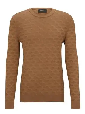 Hugo Boss Textured Knit Sweater - Brown