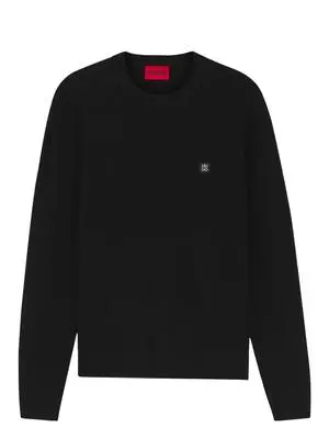 Hugo Boss Crew Neck Wool Jumper - Black