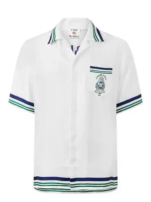 Casablanca Button-down Printed Shirt - White