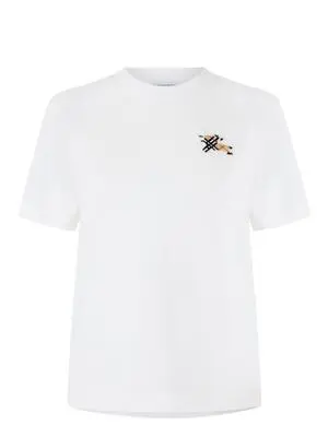 BURBERRY Burberry Embroidered Cotton T-Shirt