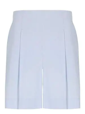 Max Mara Elastic Waist Shorts - Light Blue