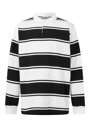 Balenciaga Striped Knit Polo Top - No
