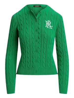 Ralph Lauren Cable Knit Button Cardigan - Green