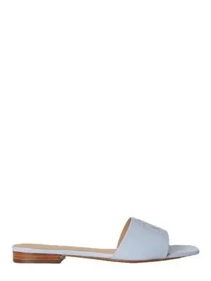 Ralph Lauren Ralph Lauren Everley Leather Logo-Embroidered Sandals Blue