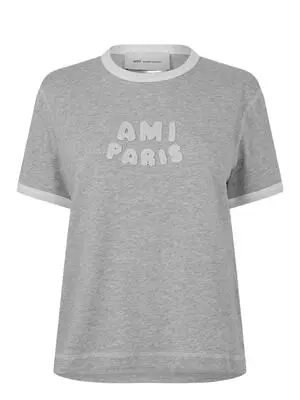 AMI Paris Ss T-shirt - Gray