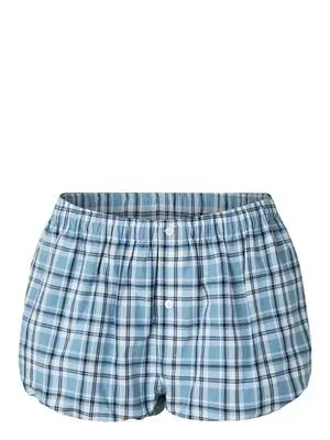 Acne Studios Acne Studios Plaid Tracksuit Shorts Blue