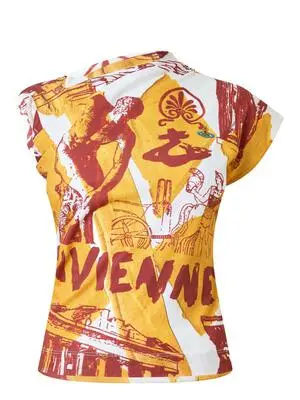 VIVIENNE WESTWOOD Vivienne Westwood Sleeveless Polo Top With Vintage Print