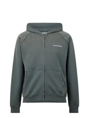 Acne Studios Stamp Zip Hoodie - Gray