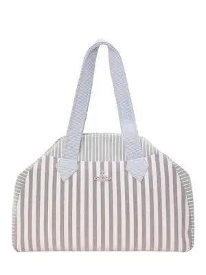 VIVIENNE WESTWOOD Striped Top Handle Bag - Gray