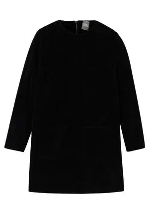 Max Mara Crew Neck Long Sleeve Dress - Black