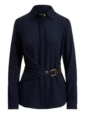 RALPH LAUREN Ralph Lauren Tie Detailed Belted Shirt