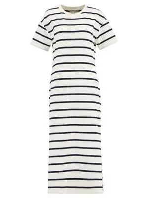 Barbour Barbour Selena Striped Midi Dress Cloud Pattern/navy Stripe