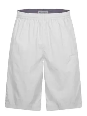 Balenciaga Woven Tracksuit Shorts - Light Gray