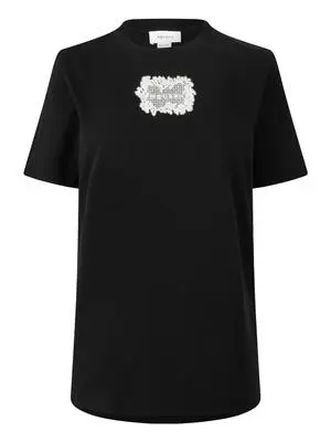 Alexander McQueen Lace Floral Graphic T-shirt - Black