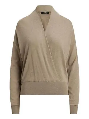 Ralph Lauren Crossover Neck Jumper - Nude