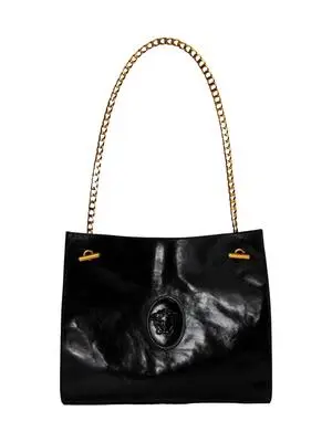 Versace Shoulder Bag With Chain Strap - Black